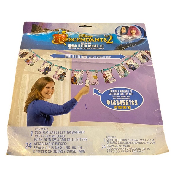 Disney | Other | Disney Descendants Banner Kit Birthday Decoration ...